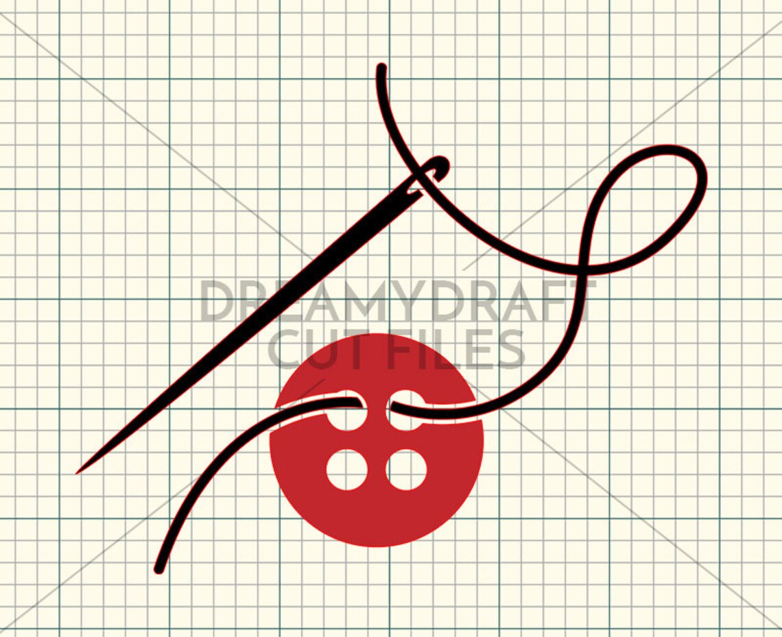 Needle & Button Svg Cut File Sew Svg Needle Svg Thread - Etsy