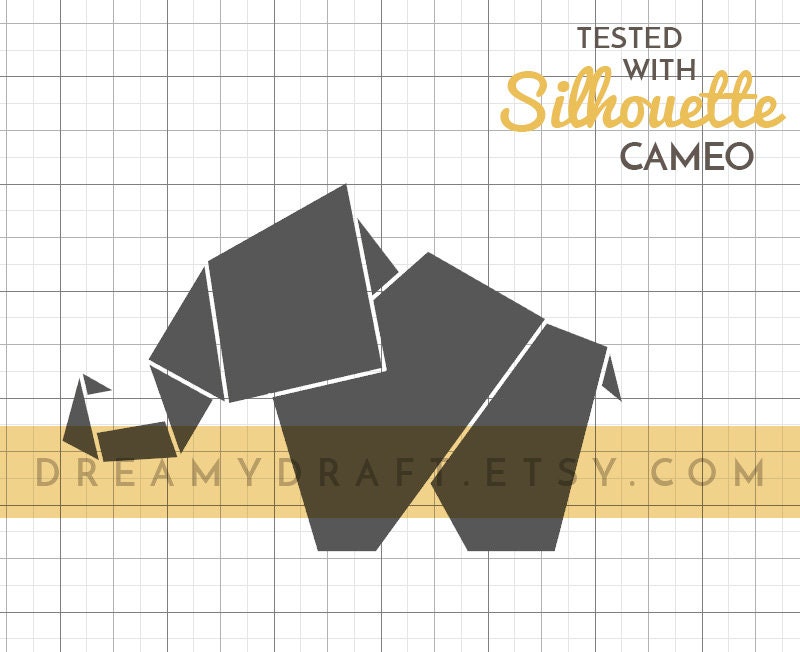 Geometric Elephant SVG Cut File Origami Svg Minimalism Svg | Etsy