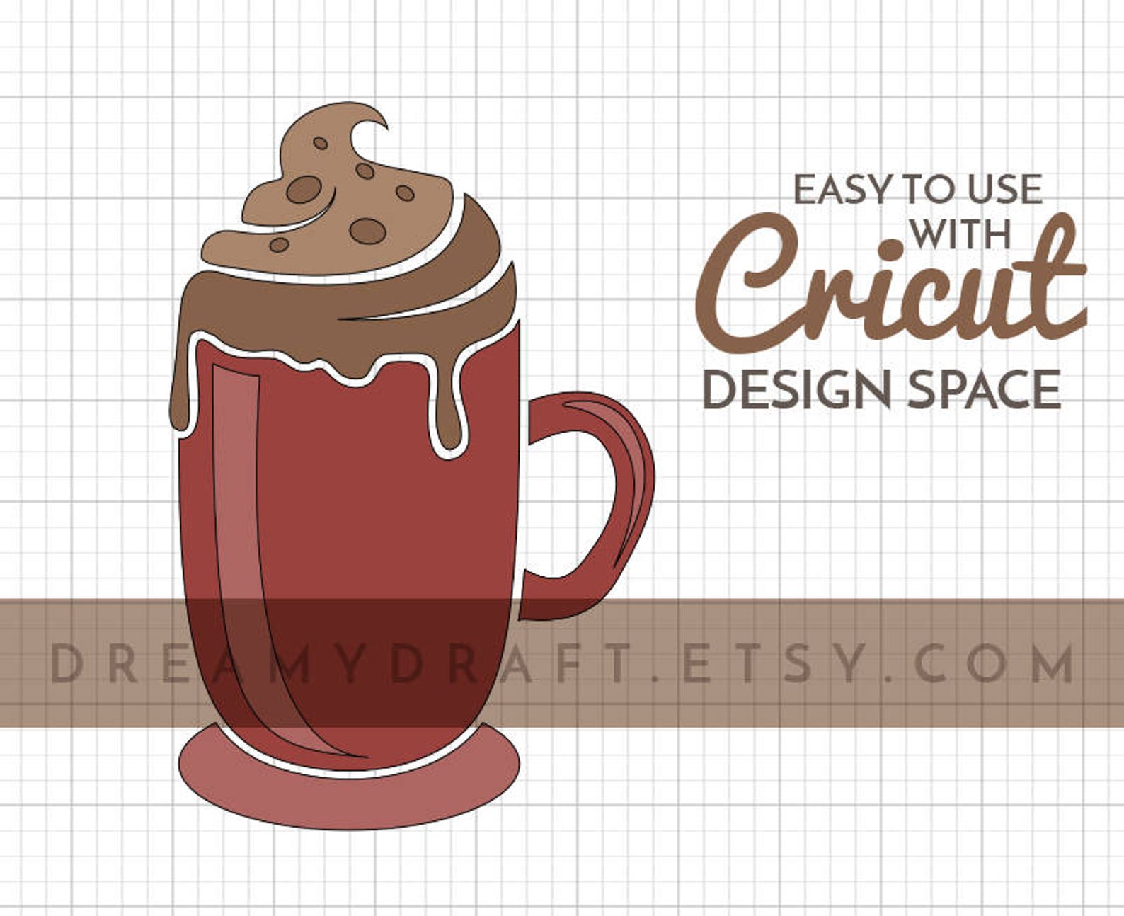 Hot Cocoa Cut File Hot Chocolate Mug Drink Winter Clip | Etsy