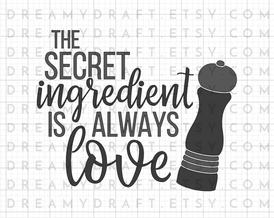The Secret Ingredient is Always Love Cut File Kitchen Decal - Etsy