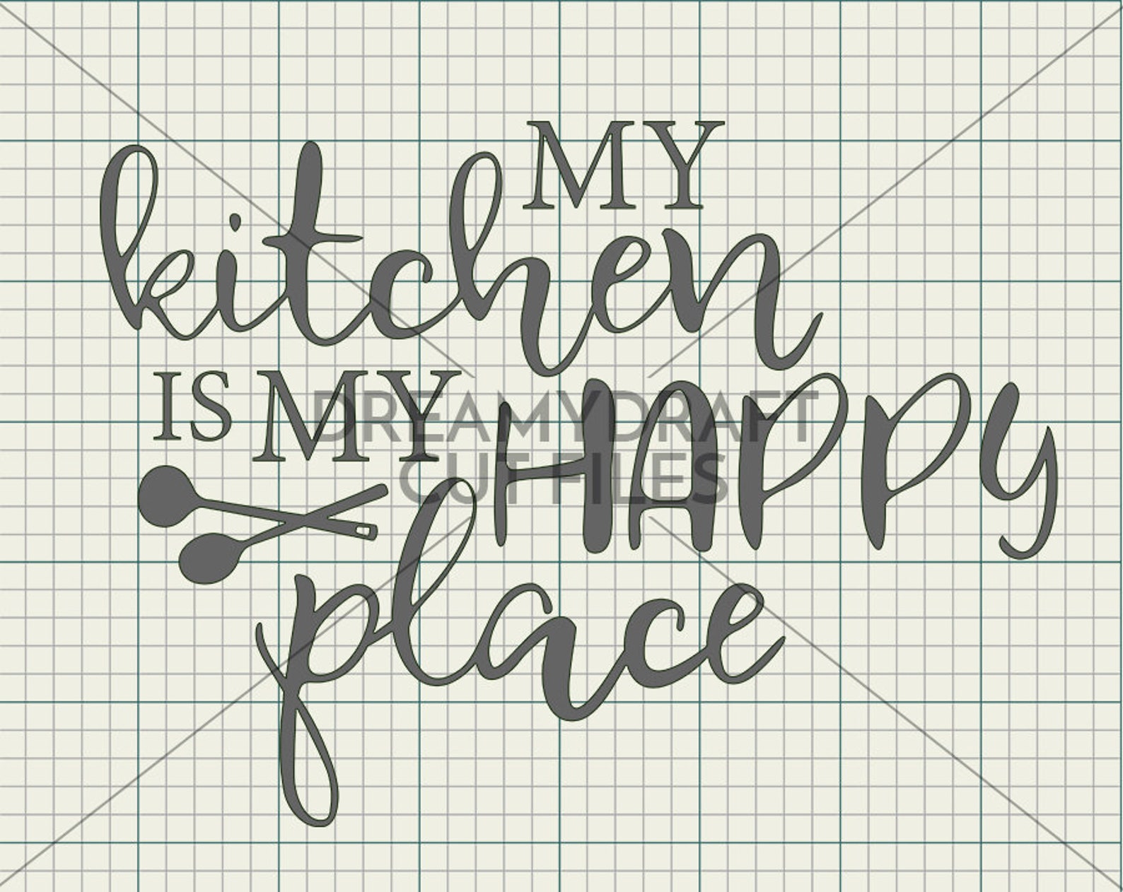 My Kitchen is My Happy Place SVG Cut File Printable PNG | Etsy