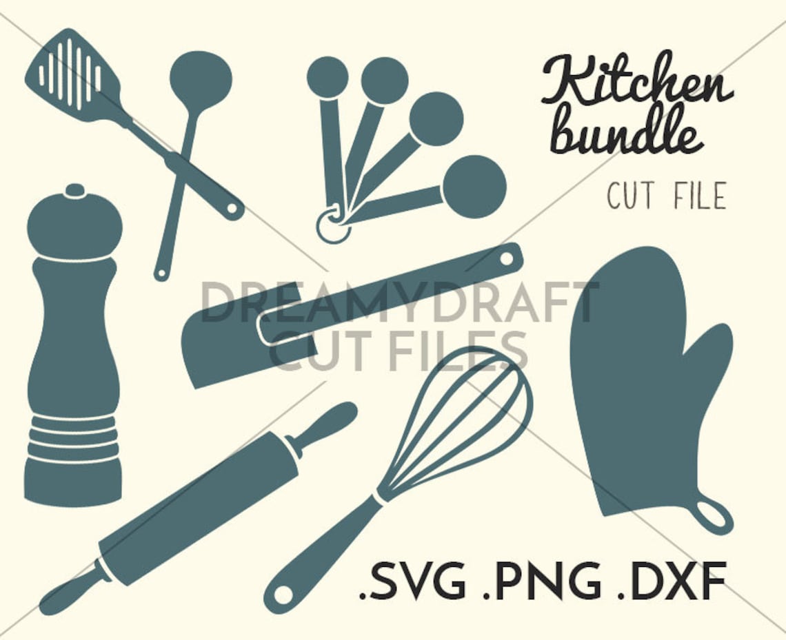 Kitchen svg cut file bundle cooking svg kitchen utensil | Etsy