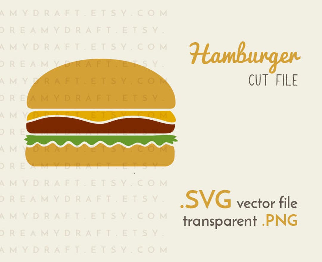 Hamburger SVG Cut File | Grill Svg - Fast Food Svg - Burger Clip Art ...