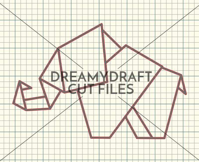 Geometric Elephant SVG Cut File | Origami Svg - Minimalism Svg - Simple ...