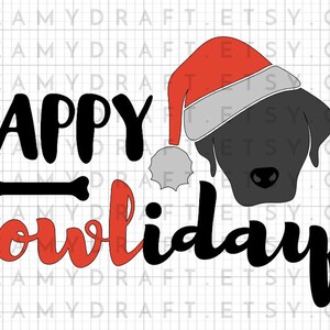 Happy Howlidays Cut File | Dog Gift Label - Christmas Card Design ...