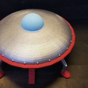 3D Print Retro UFO 7 Kit or Hand Painted and - Etsy