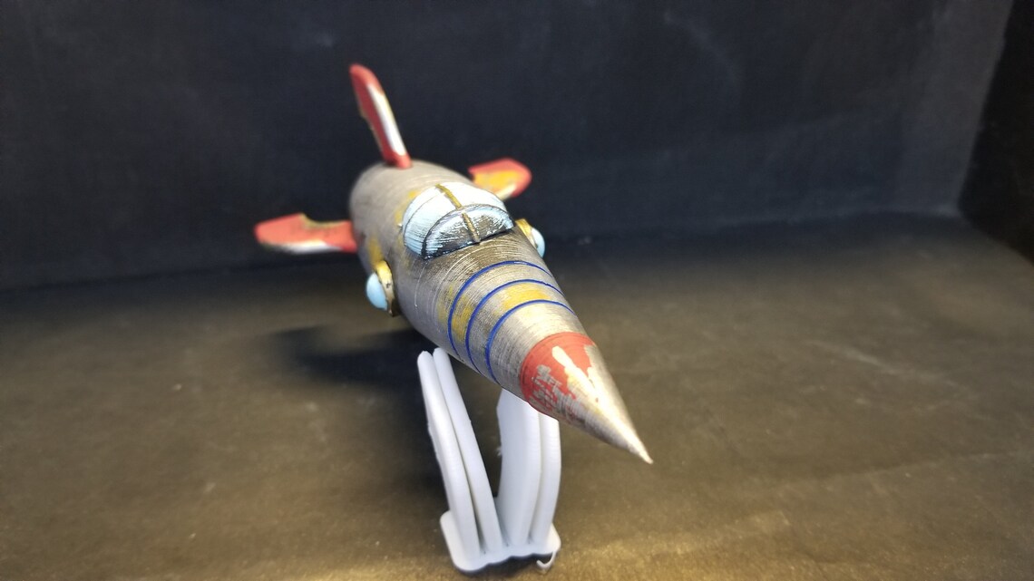 3D Print Retro Rocket 7 Kit or Hand Painted and - Etsy