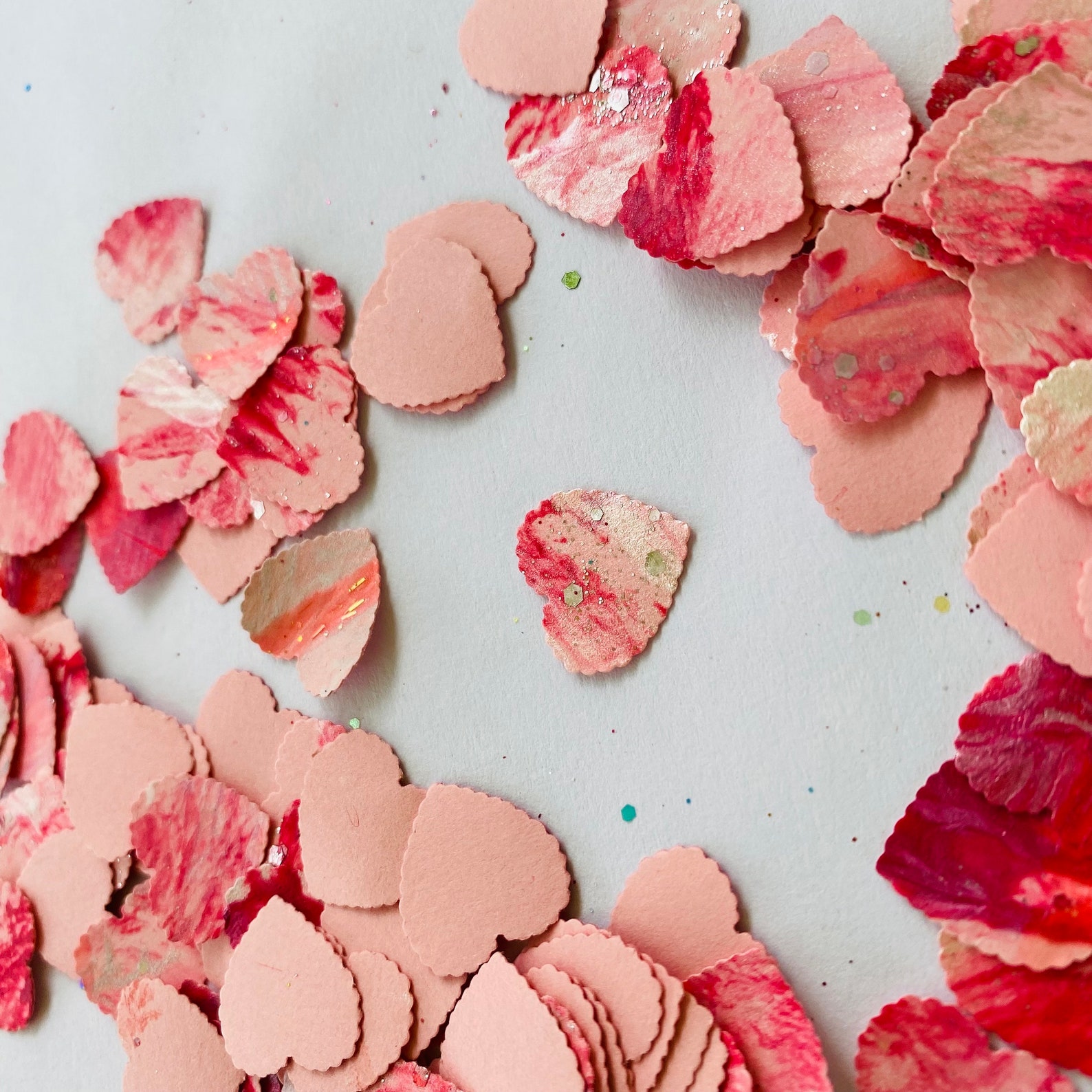 Pink Valentine Paper Heart Cut-outs - Etsy