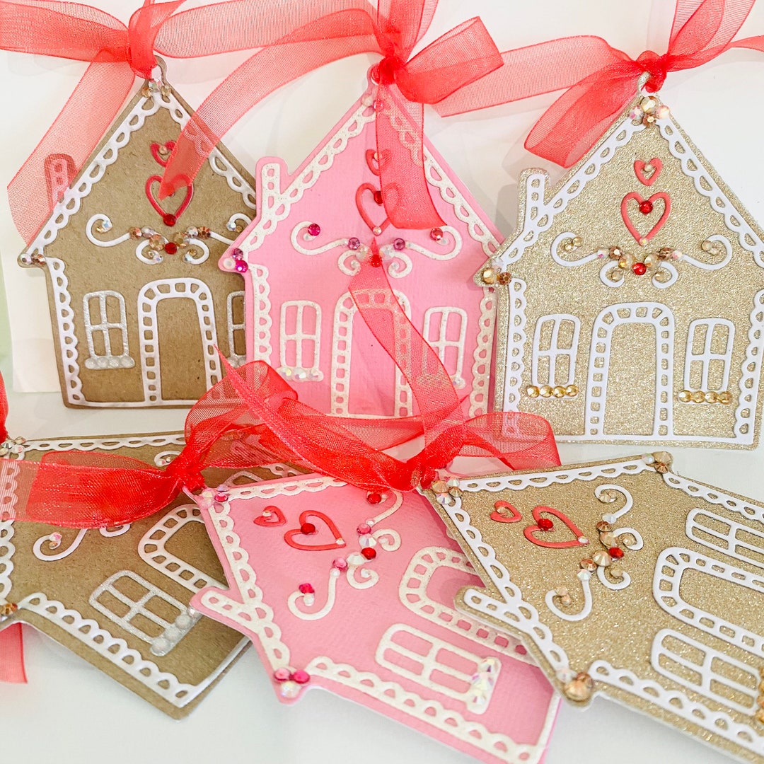 Gingerbread House Christmas Gift Tags (set of 2) Three Colours to ...