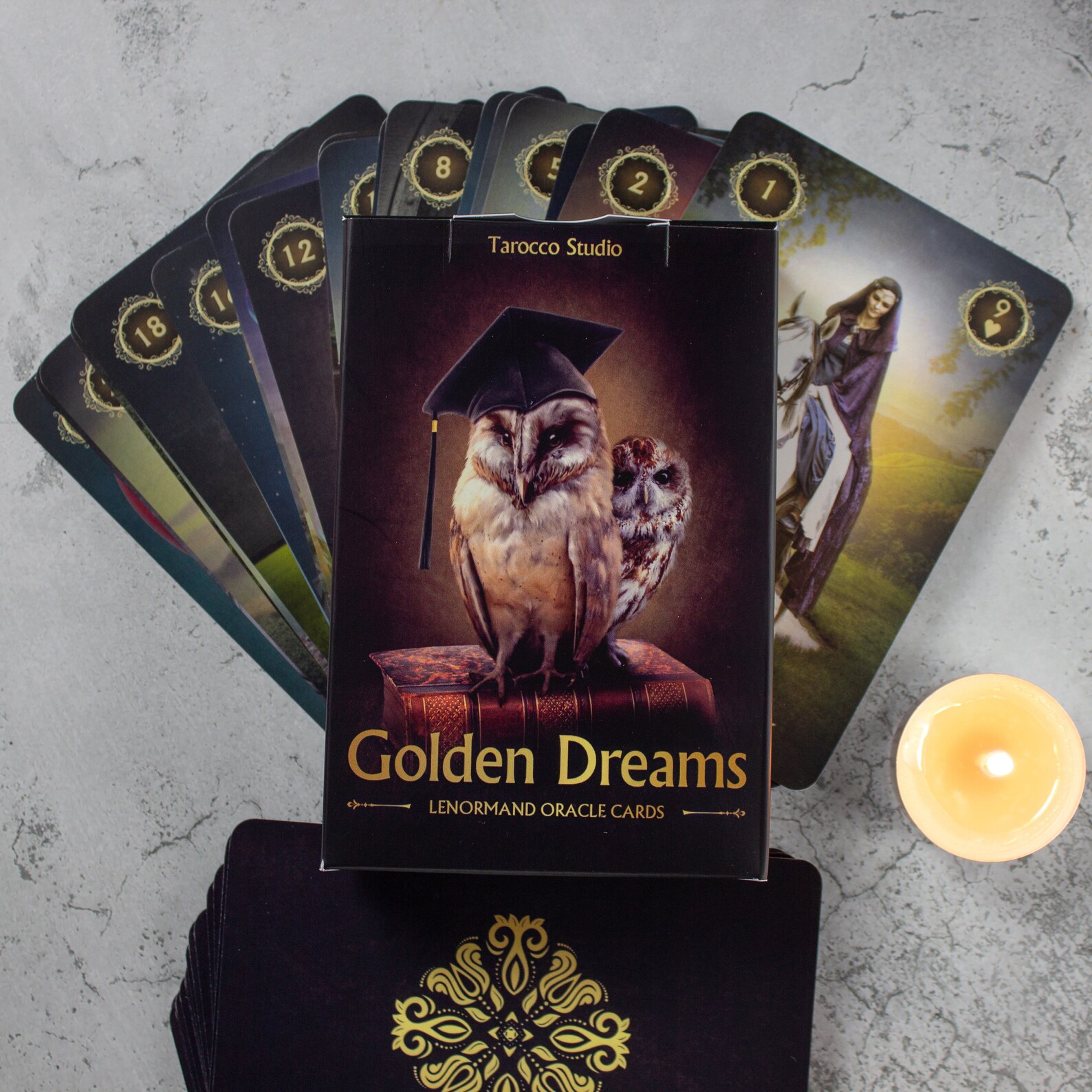 Oracle deck Golden Dreams. Original Lenormand cards. Oracle | Etsy