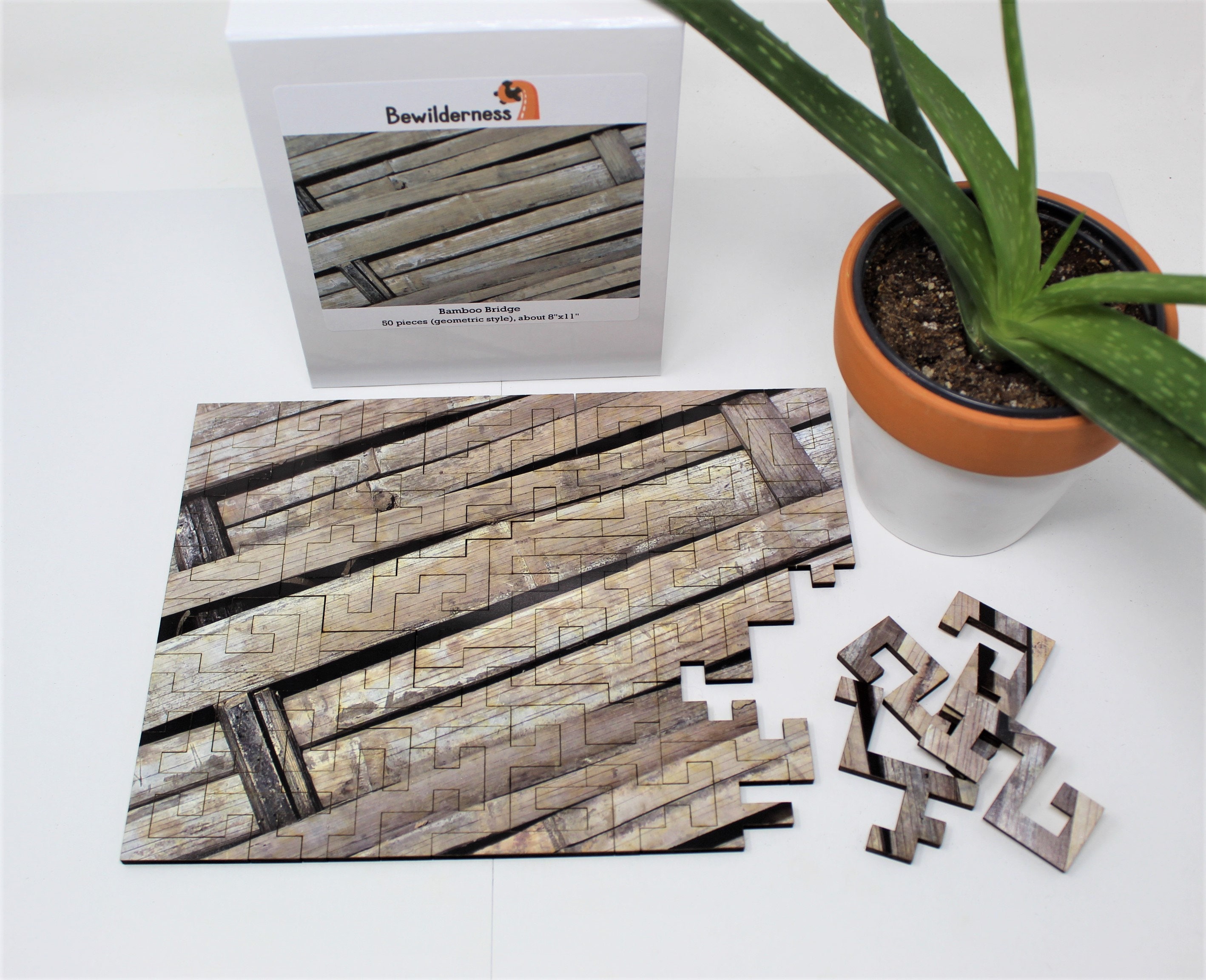 Bamboo Bridge Wood Jigsaw - 173 Piece Puzzle for Adults - Challenging ...
