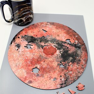 Mars Wooden Puzzle 266 Pieces Round Wood Jigsaw With Crazy - Etsy