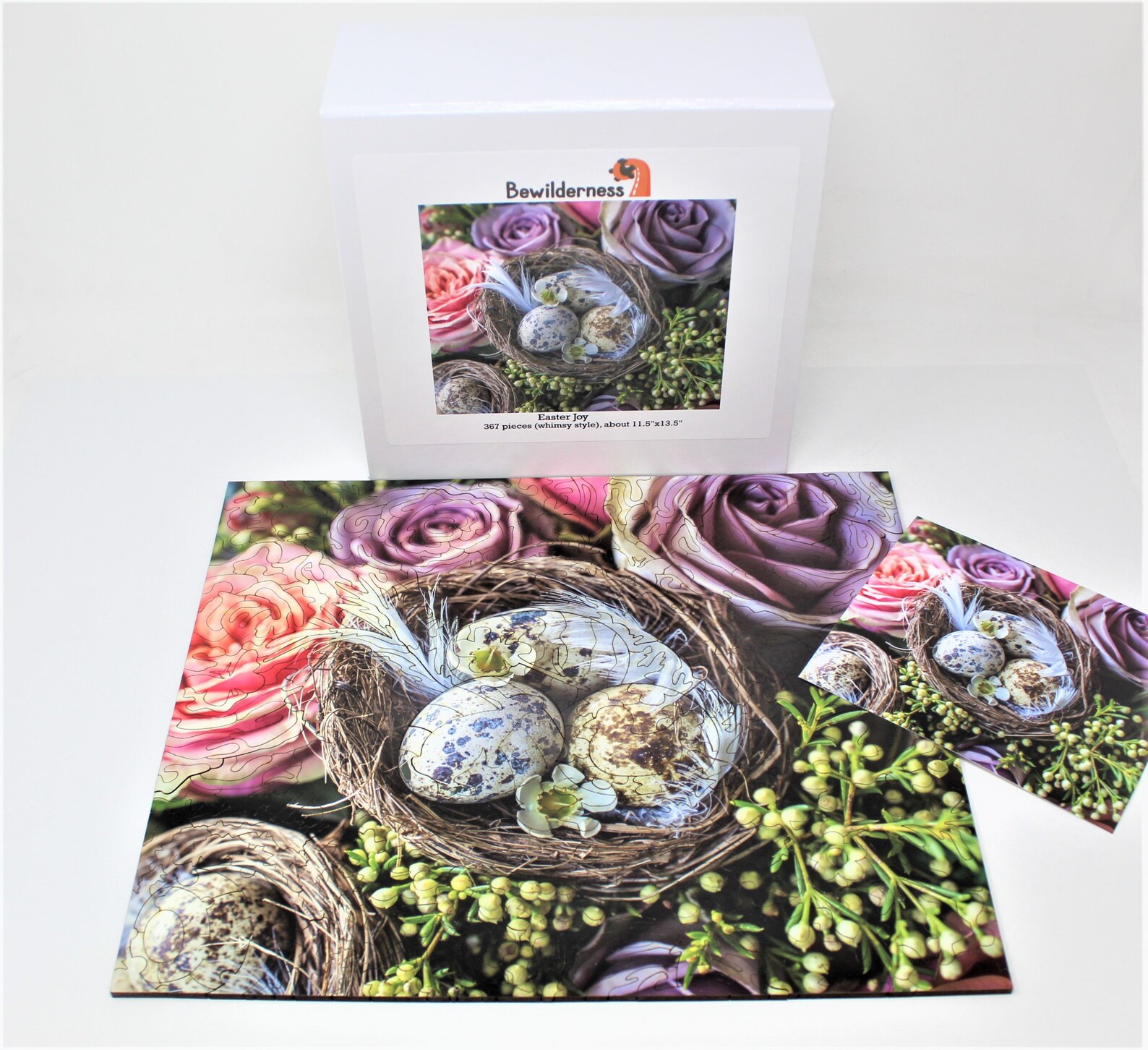 Easter Joy Wooden Jigsaw Puzzle for Adults Spring Whimsy Cut | Etsy