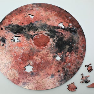 Mars Wooden Puzzle 266 Pieces Round Wood Jigsaw With Crazy - Etsy