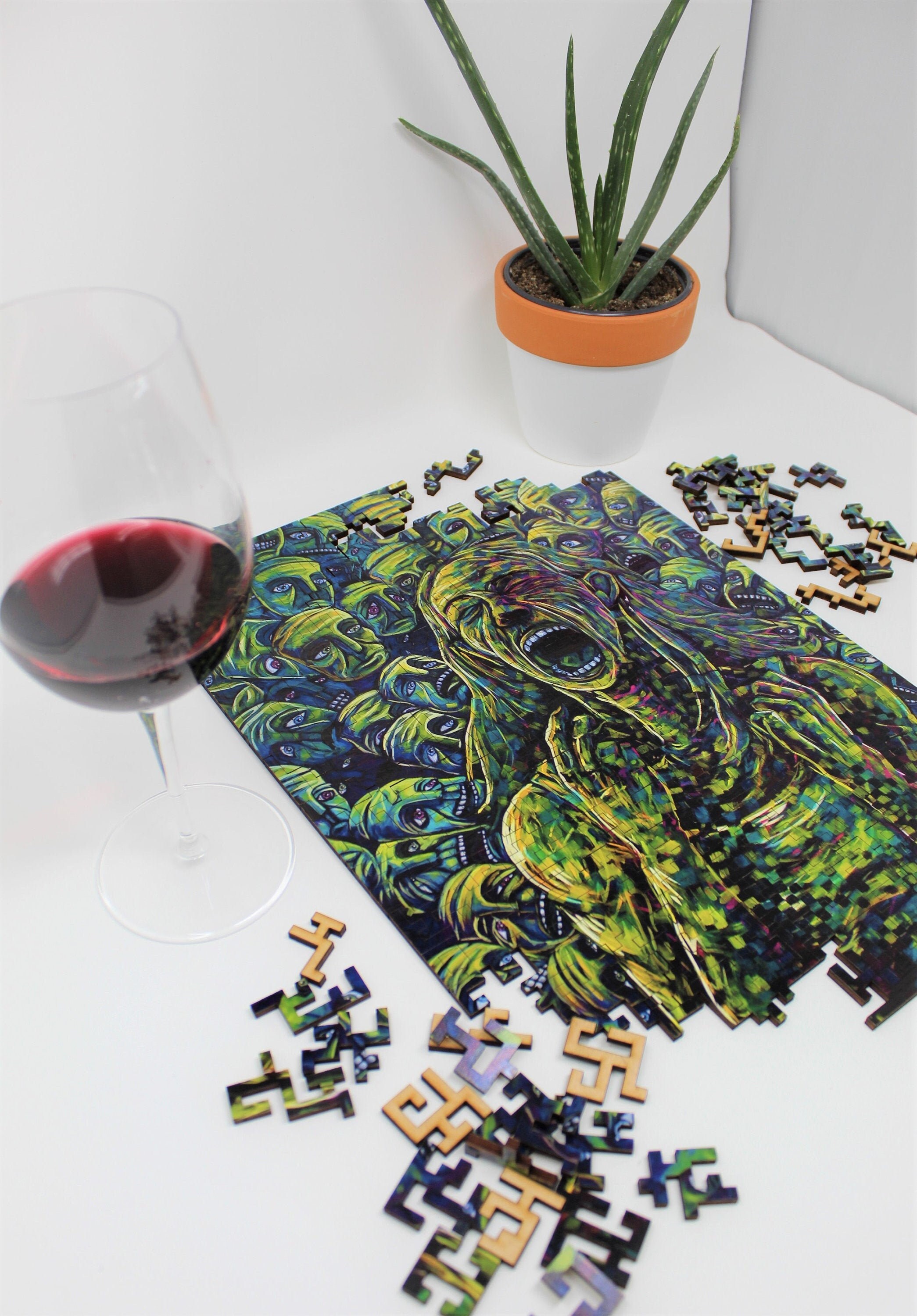 Difficult Wooden Jigsaw Puzzle Original Geometric Laser Cut | Etsy