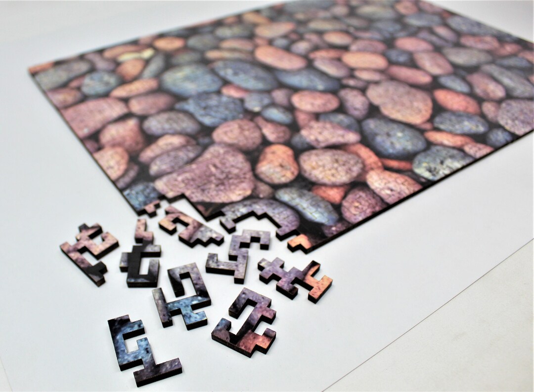 Pebble Beach Wooden Jigsaw Puzzle 326 Pieces Original Geometric Laser ...
