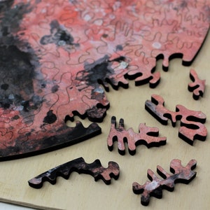 Mars Wooden Puzzle 266 Pieces Round Wood Jigsaw With Crazy - Etsy