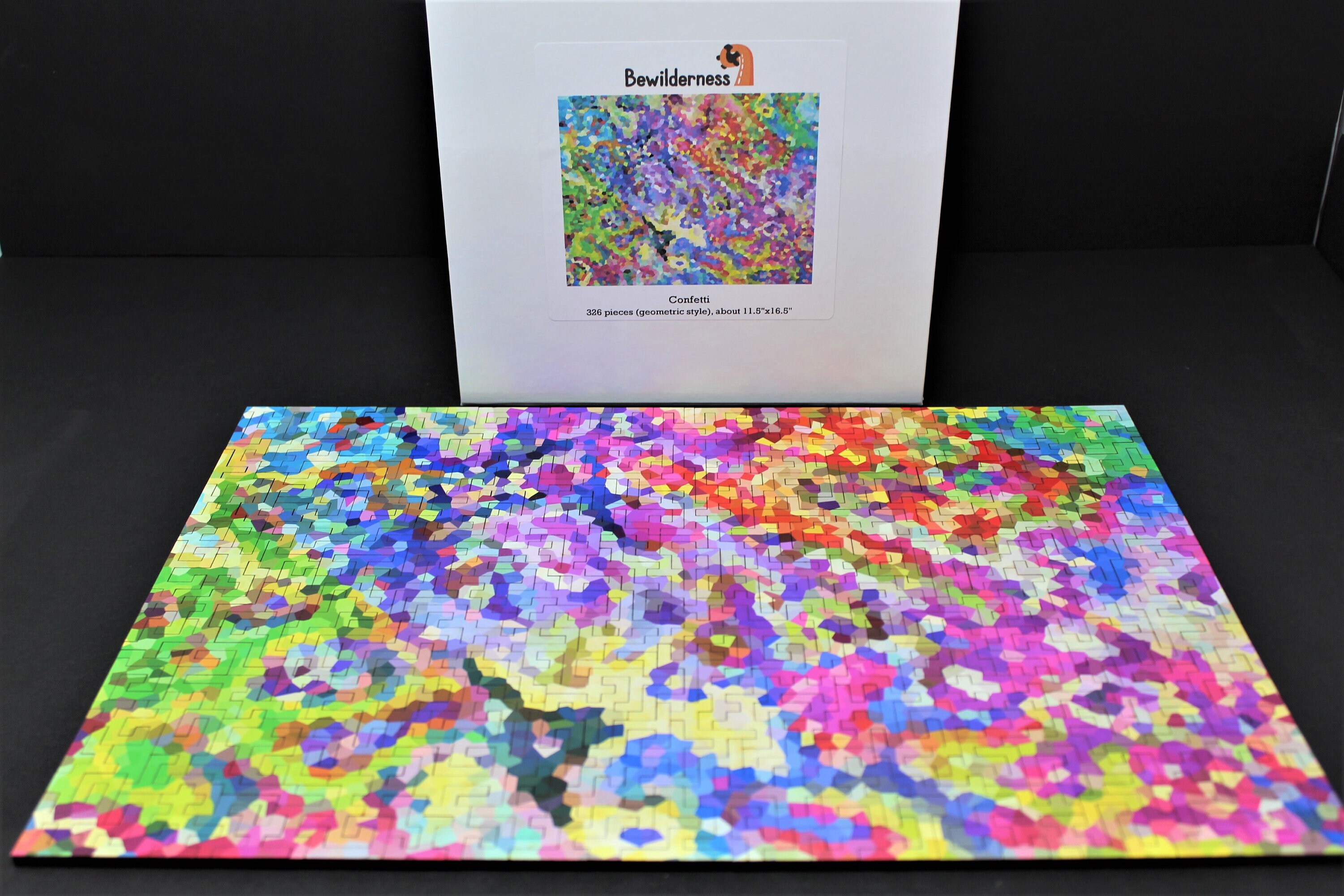 Abstract Geometric Wooden Jigsaw Puzzle Original Laser Cut | Etsy