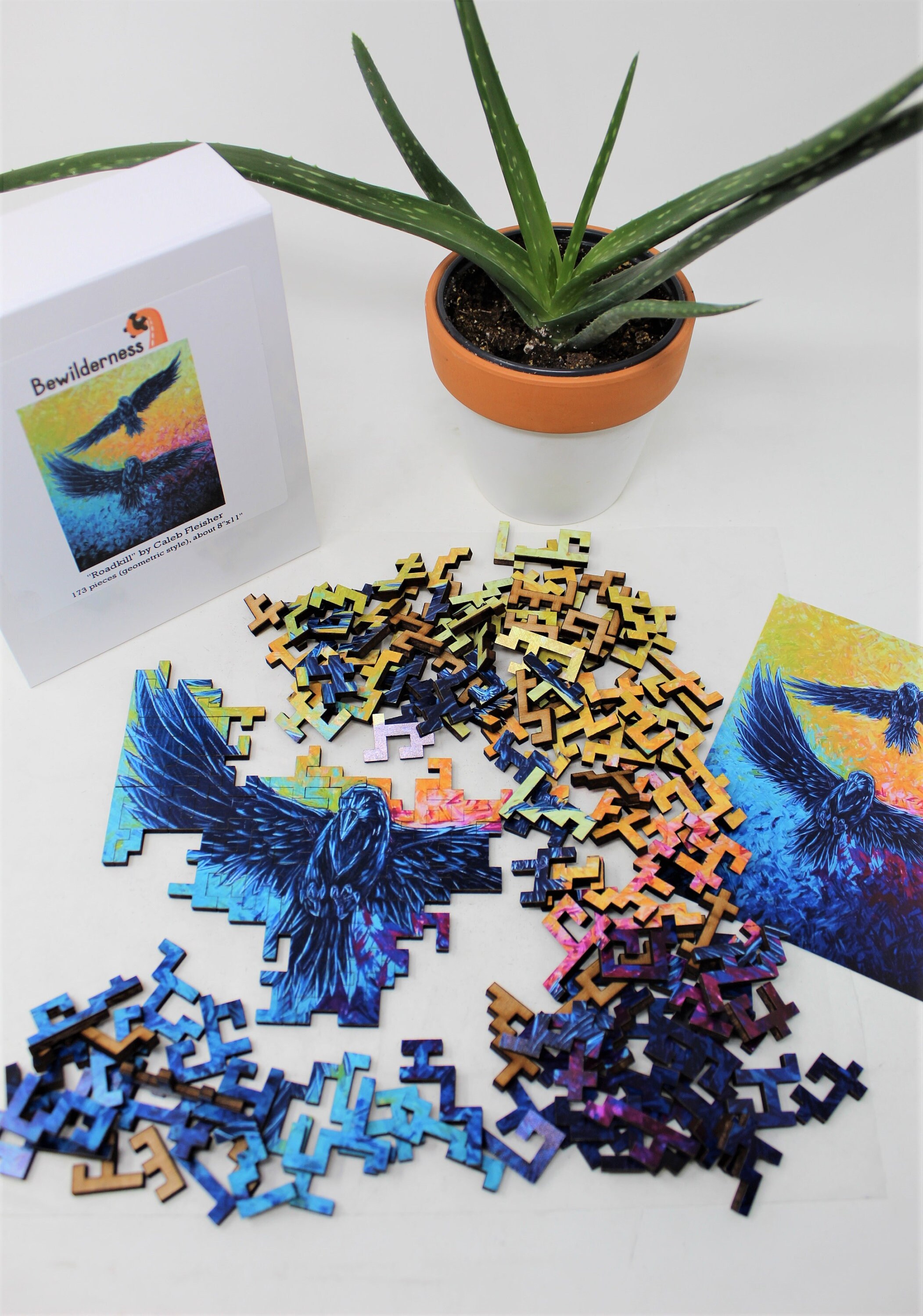 Colorful Crows Wooden Puzzle 173 Piece Unique Wood Jigsaw | Etsy