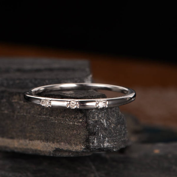 Thin Diamond Band - Etsy