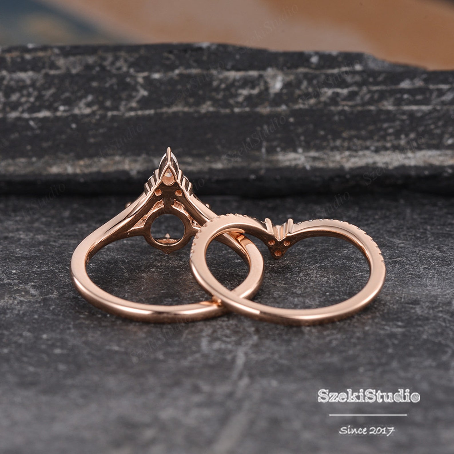 Rose Gold Engagement Ring Setting Custom Semi Mount Infinity | Etsy