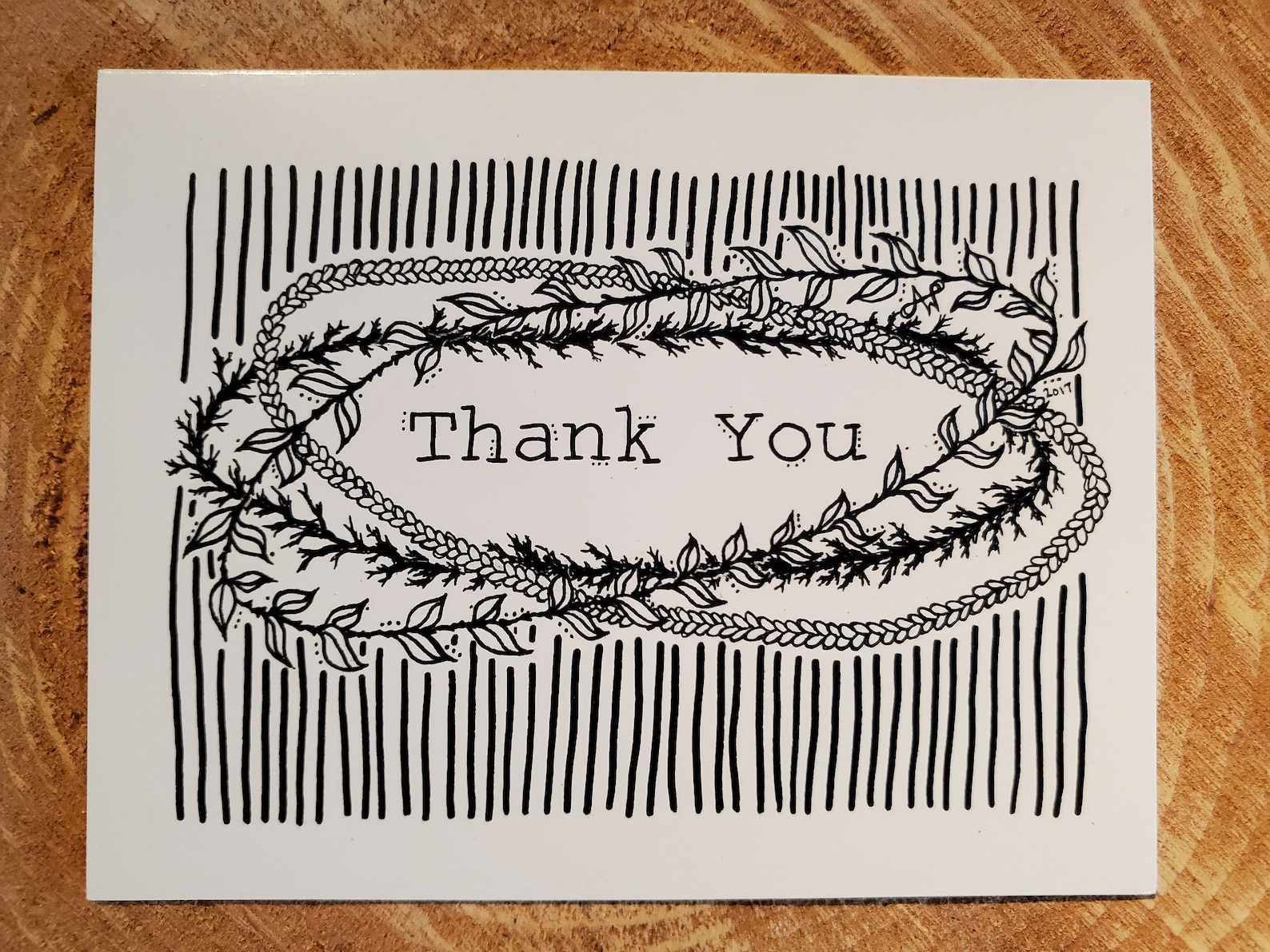 Thank You Card | Original Pen & Ink Drawing - Thank You - Etsy