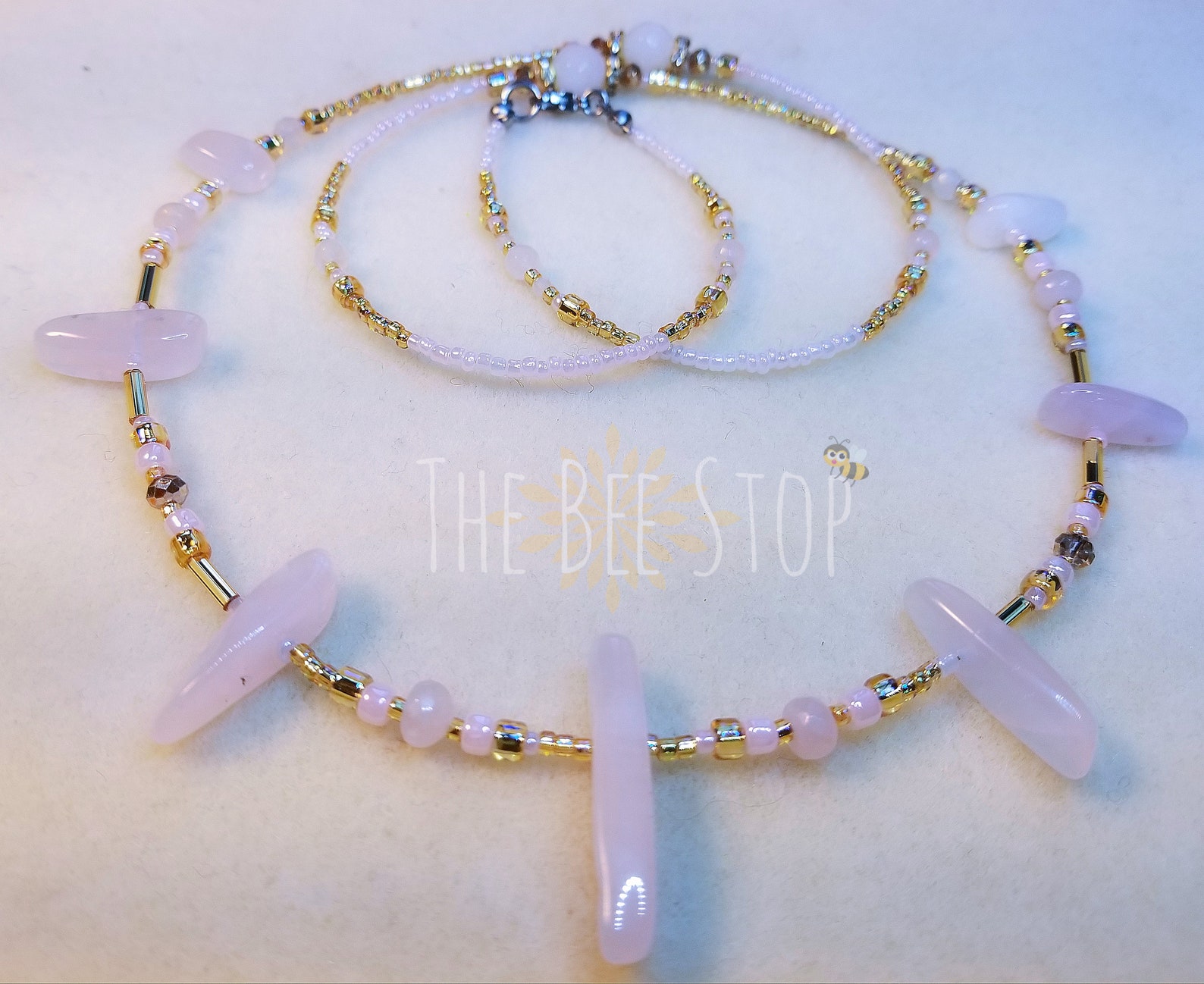 Venusian Woman ~》waist Beads | Rose Quartz Gemstone | Stainless Steel ...