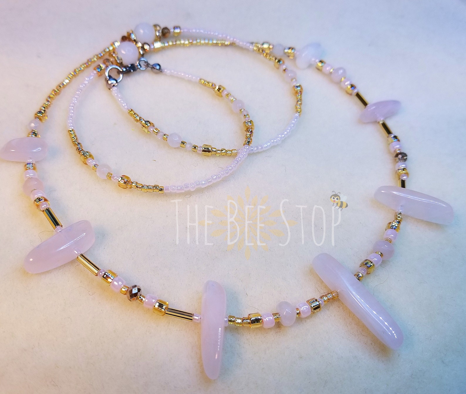 Venusian Woman ~》waist Beads | Rose Quartz Gemstone | Stainless Steel ...
