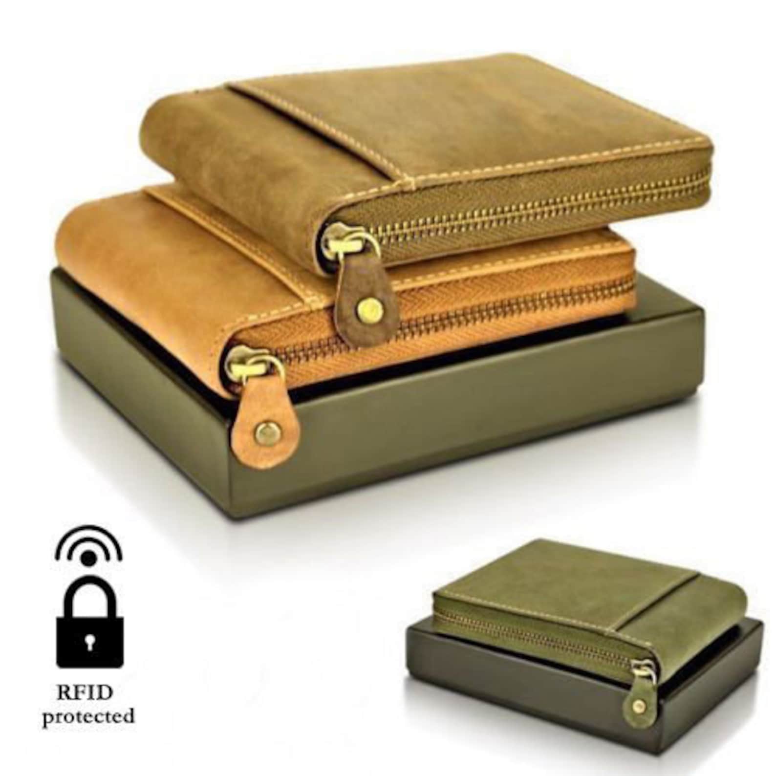 Mens Genuine Leather Zip-around Wallet With Credit Card Slot - Etsy UK