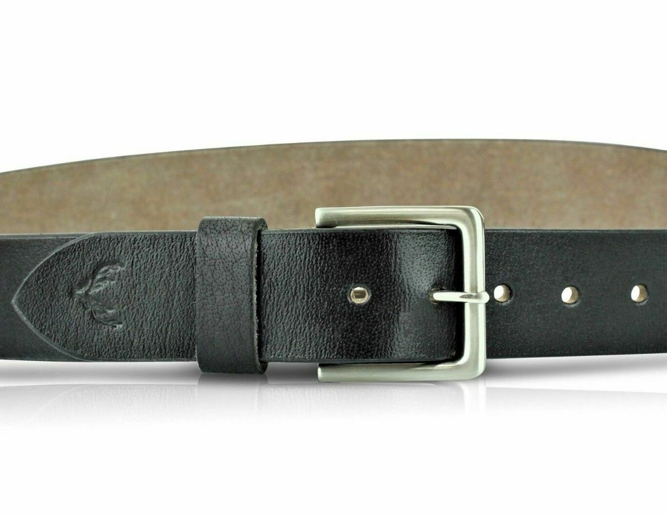 Mens Genuine Leather Belt Belts Real Full Grain Leather Strap High ...