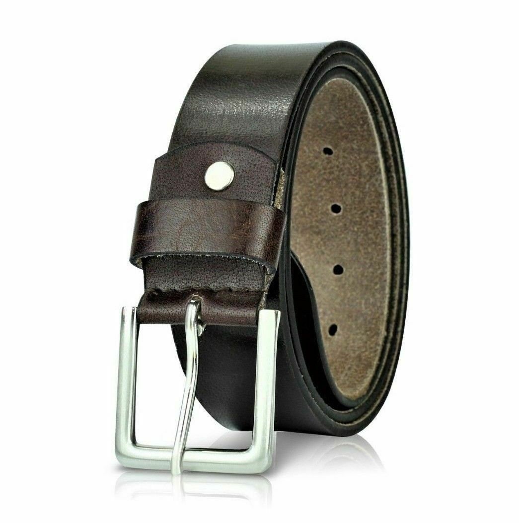 Mens Genuine Leather Belt Belts Real Full Grain Leather Strap - Etsy
