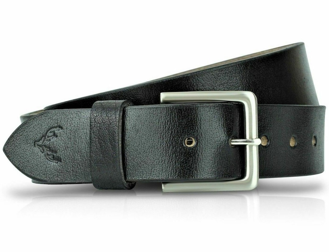 Mens Genuine Leather Belt Belts Real Full Grain Leather Strap High ...