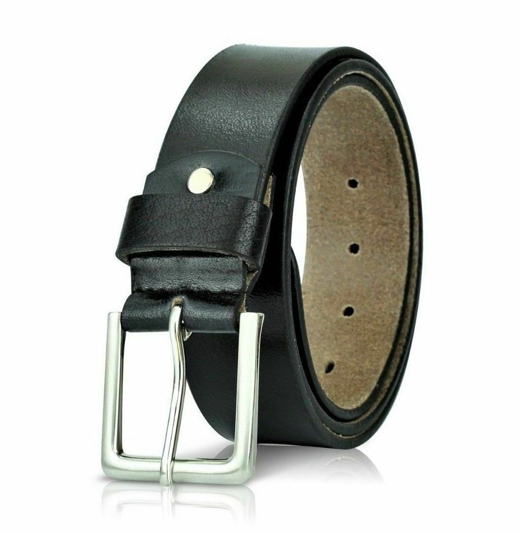 Mens Genuine Leather Belt Belts Real Full Grain Leather Strap High ...