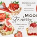 Printable Art Watercolor Clipart Strawberry Food Illustration Dessert ...