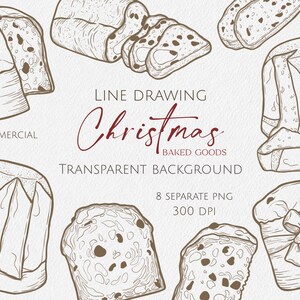 Christmas Illustration PNG Line Drawing Transparent Background ...