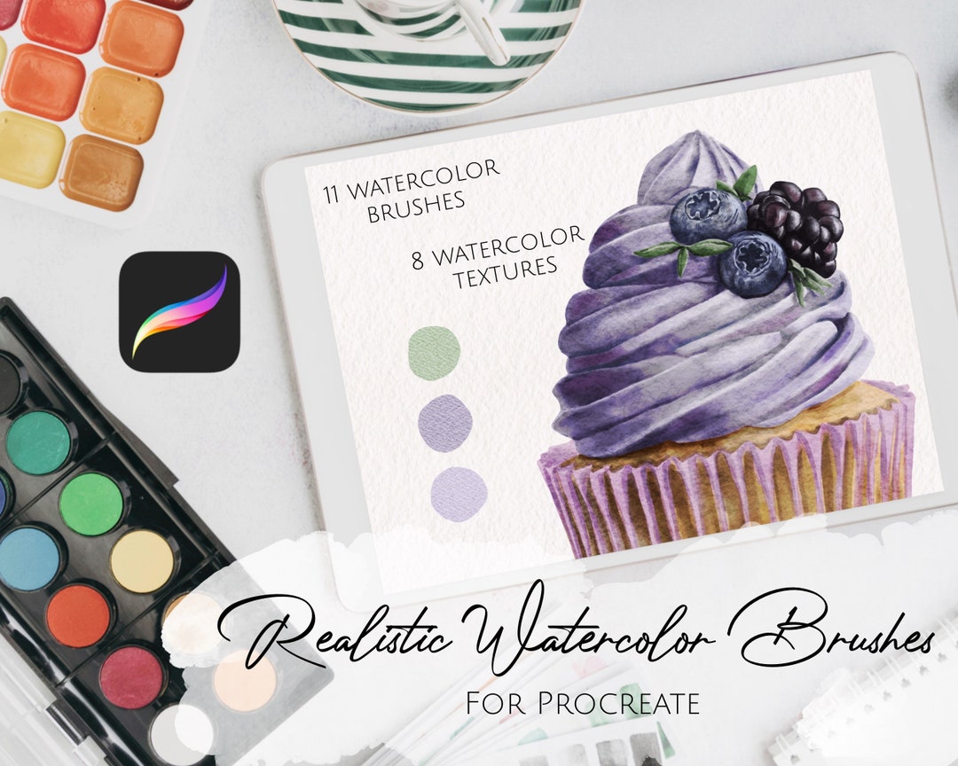 Watercolor Brushes for Procreate Realistic Watercolor Brushes ...