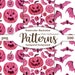 Seamless Pattern Digital Paper Halloween Pumpkin Pink Pumpkins DIY ...