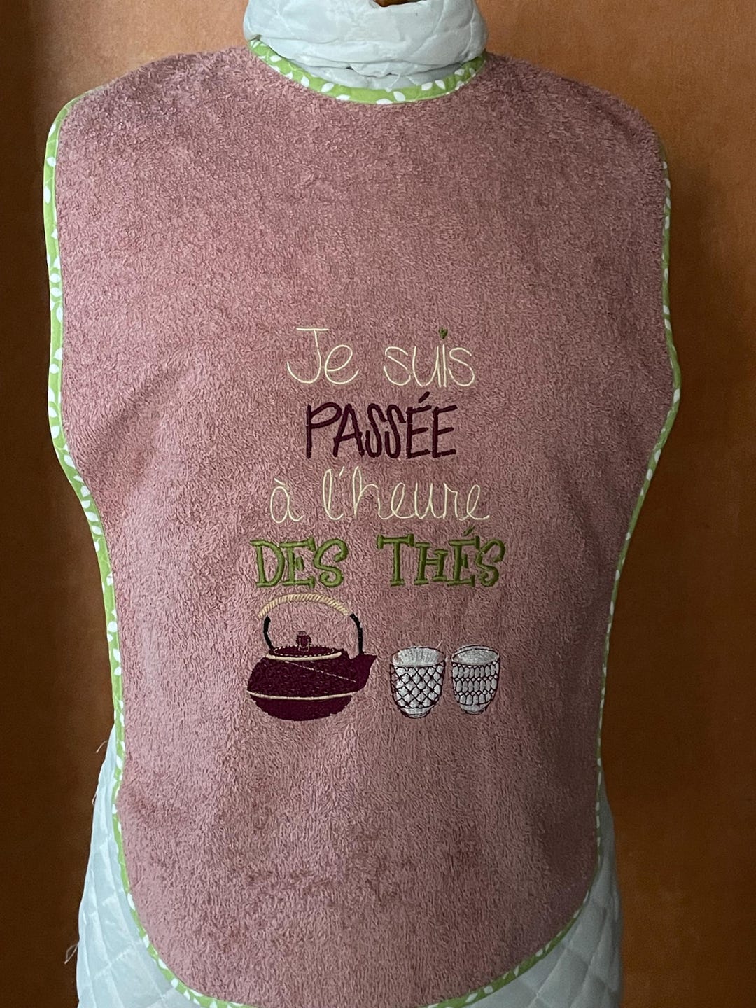 Adult Bib in Cotton Terry Cloth // Adult Napkin // Personalized Table ...