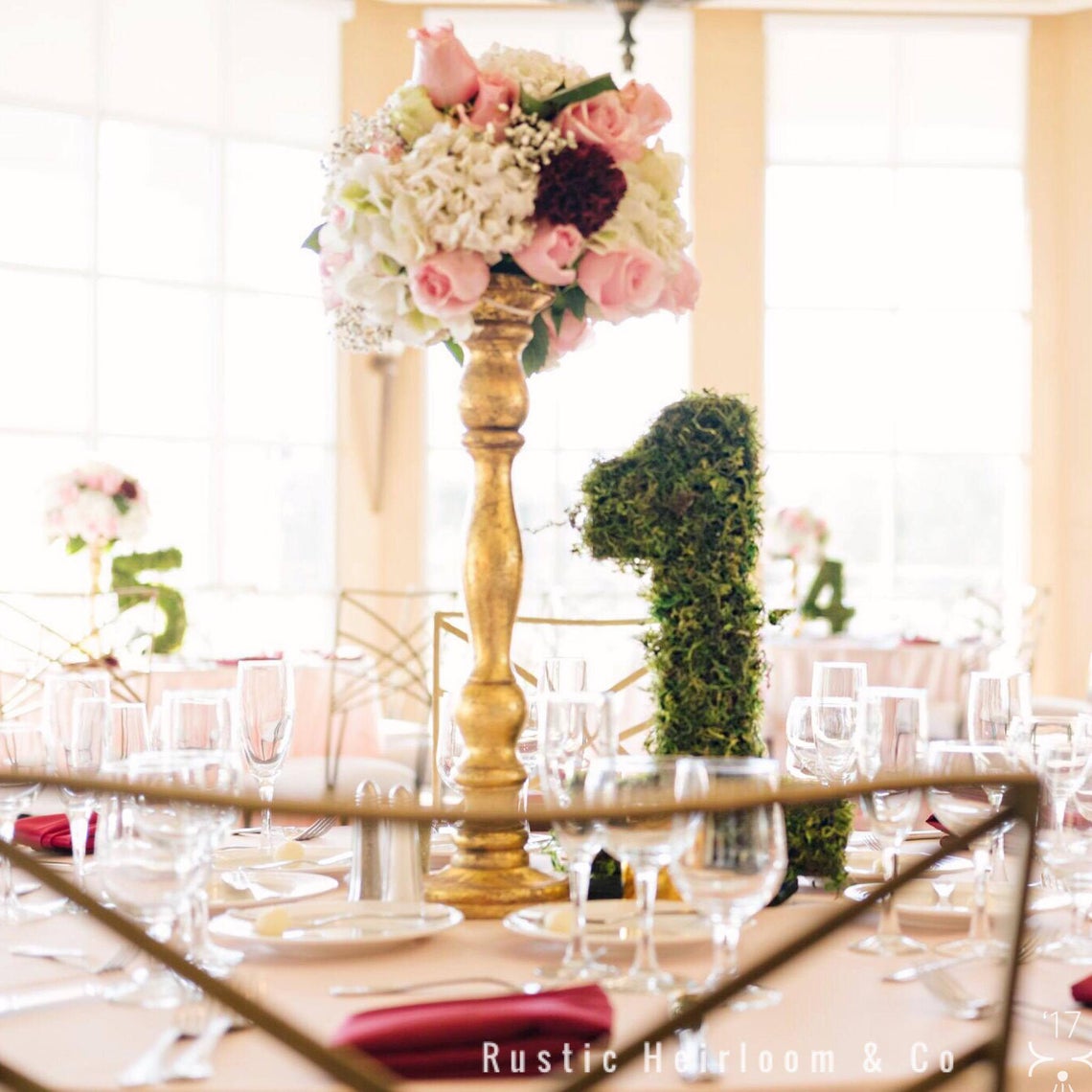 12 Moss Table Numbers Table Numbers Weddings Events Nurseries Woodland ...