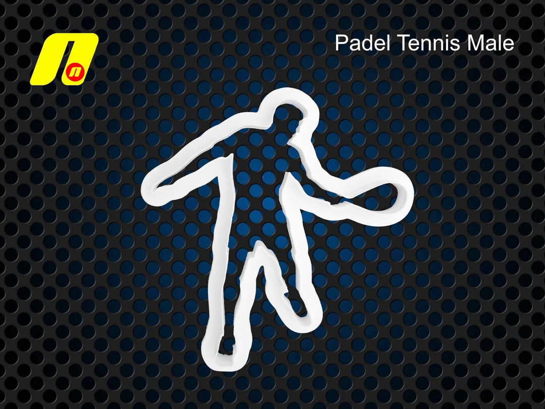 Padel Tennis Player Male Fondant Cutter, Padel Racket Game Played in ...