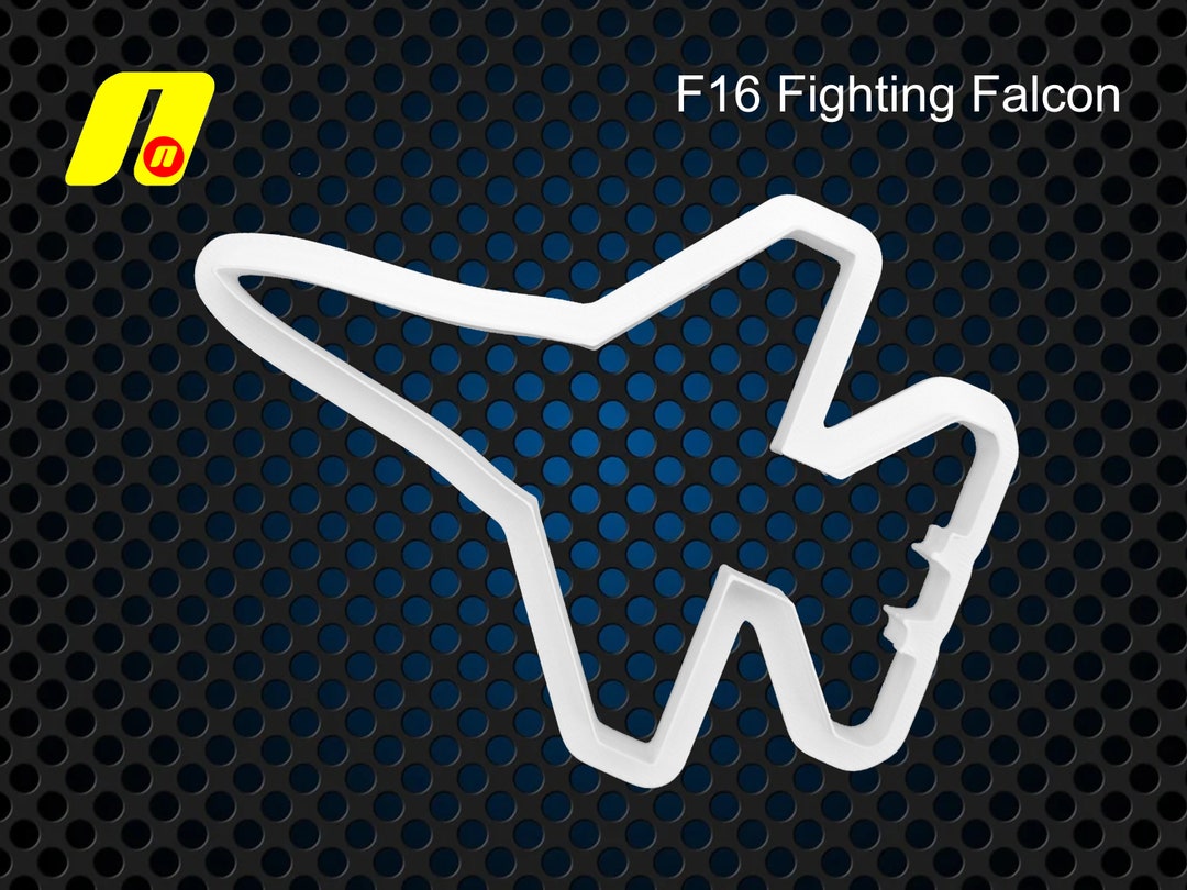 F-16 Fighting Falcon Fondant Cutter, General Dynamics USAF Fly-by-wire ...