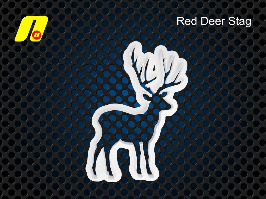 Red Deer Stag Icing Fondant Cutter: for Cake Decoration & Polymer Clay ...