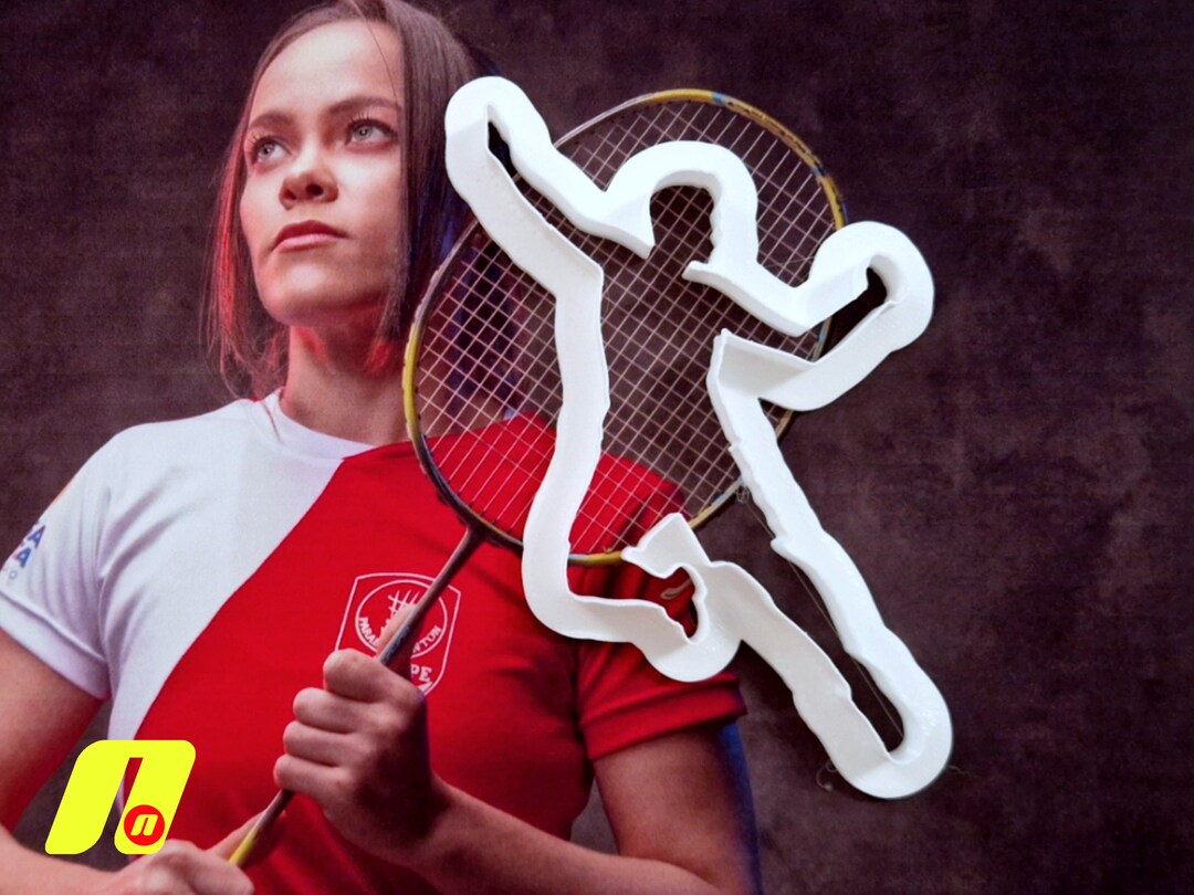 Badminton Player Male Fondant Cutter Battledore Racket - Etsy