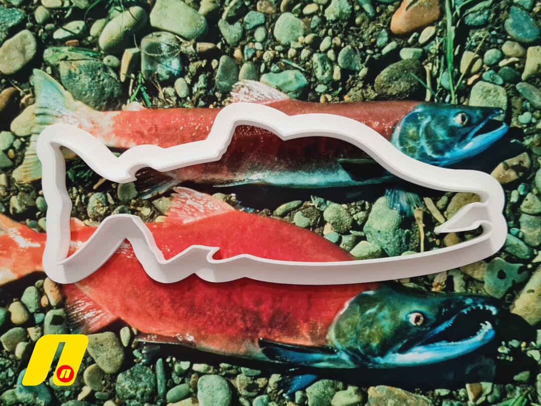 Pink Salmon Male Fondant Cutter, Species Include Sockeye, Chinook, Coho ...