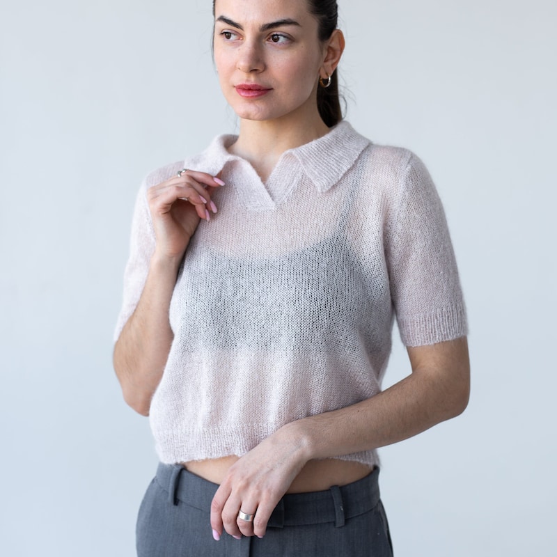 See Through Knit Shirt - Etsy