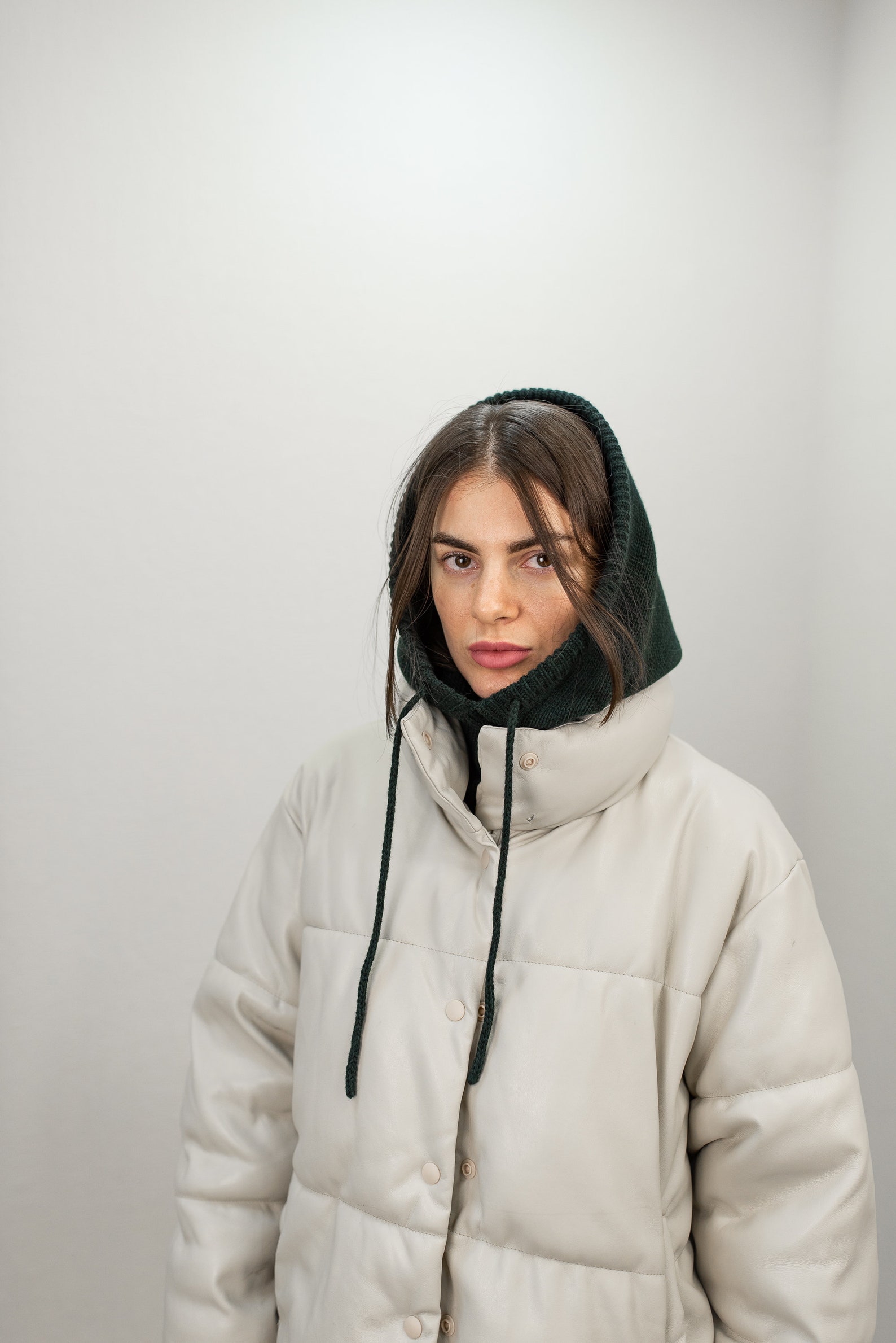 Merino Wool Knitted Hood, Warm Women Wool Hood Helmet, Winter Cowl Hood ...