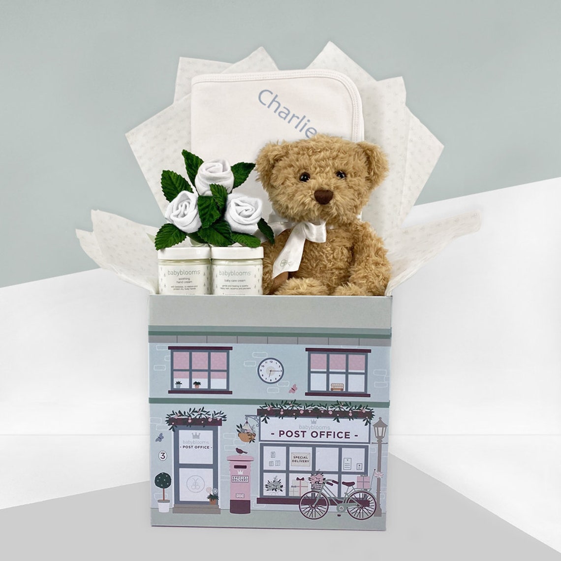 Personalised Baby Hamper With Teddy Bear & Skincare White - Etsy