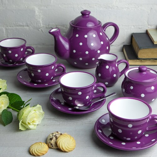 Purple Ceramic Teapot Handmade Pottery Tea Pot Extra Large - Etsy