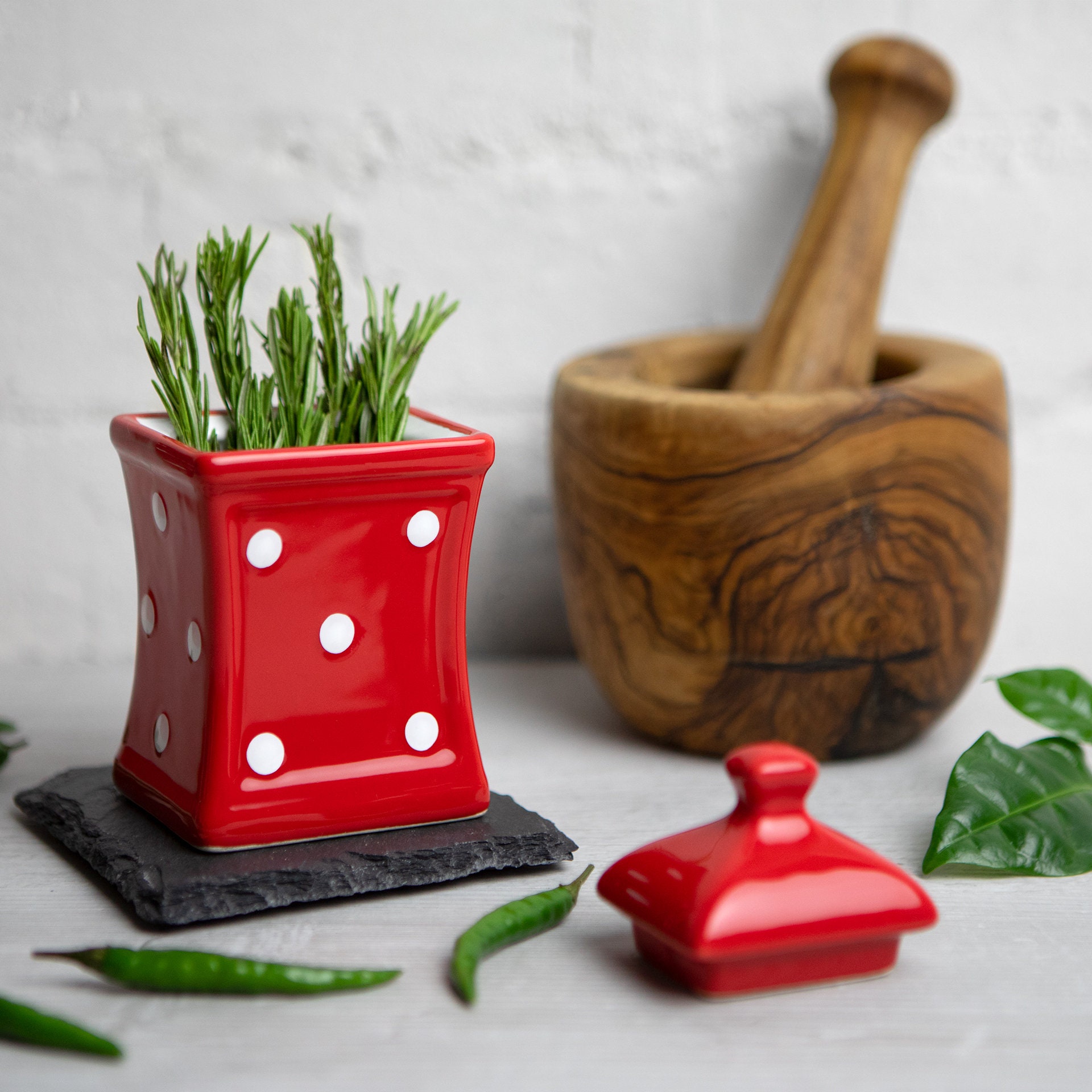 Red Spice Jar Kitchen Canister Storage Jar Unique - Etsy