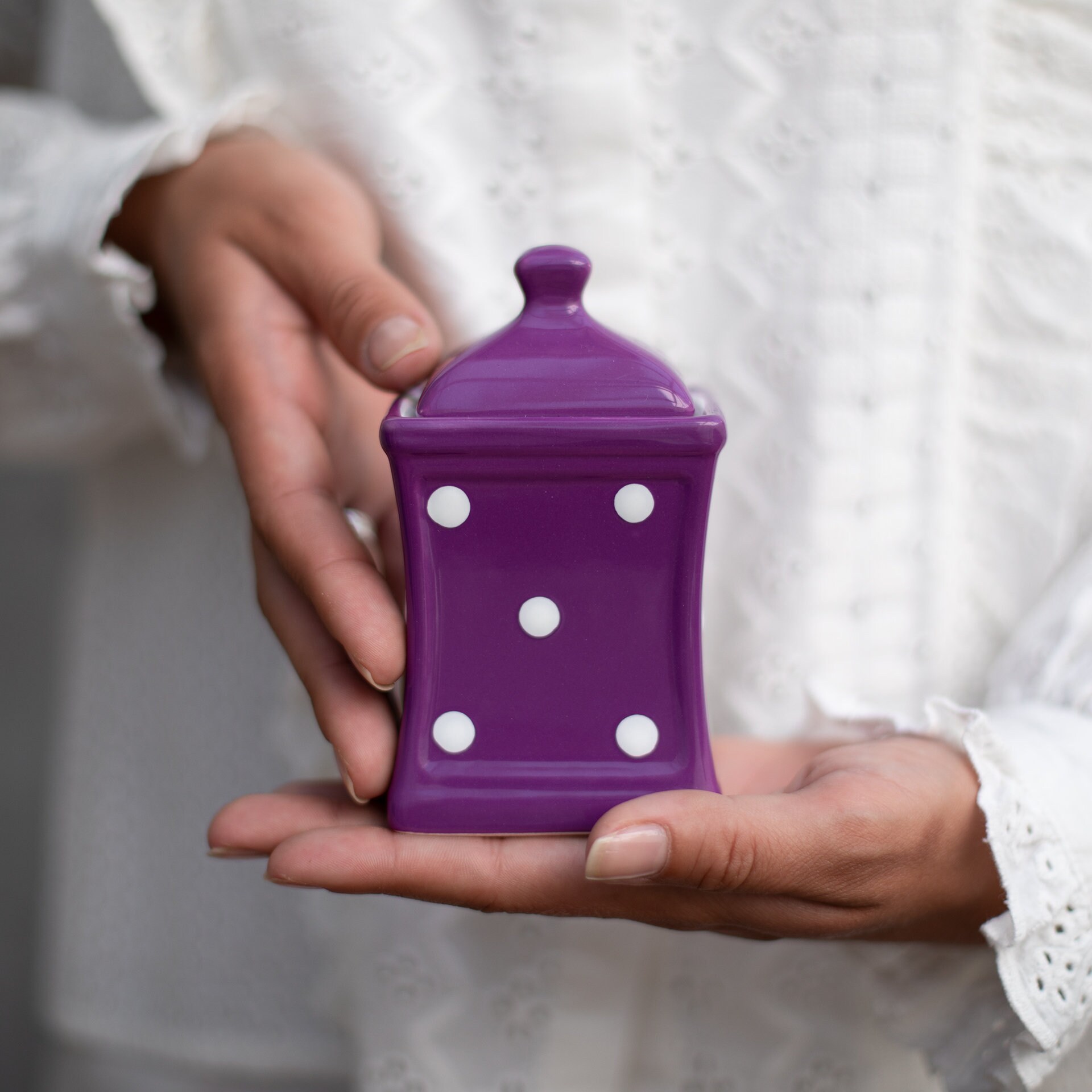 Purple and White Spice Jars Kitchen Canisters Storage | Etsy UK